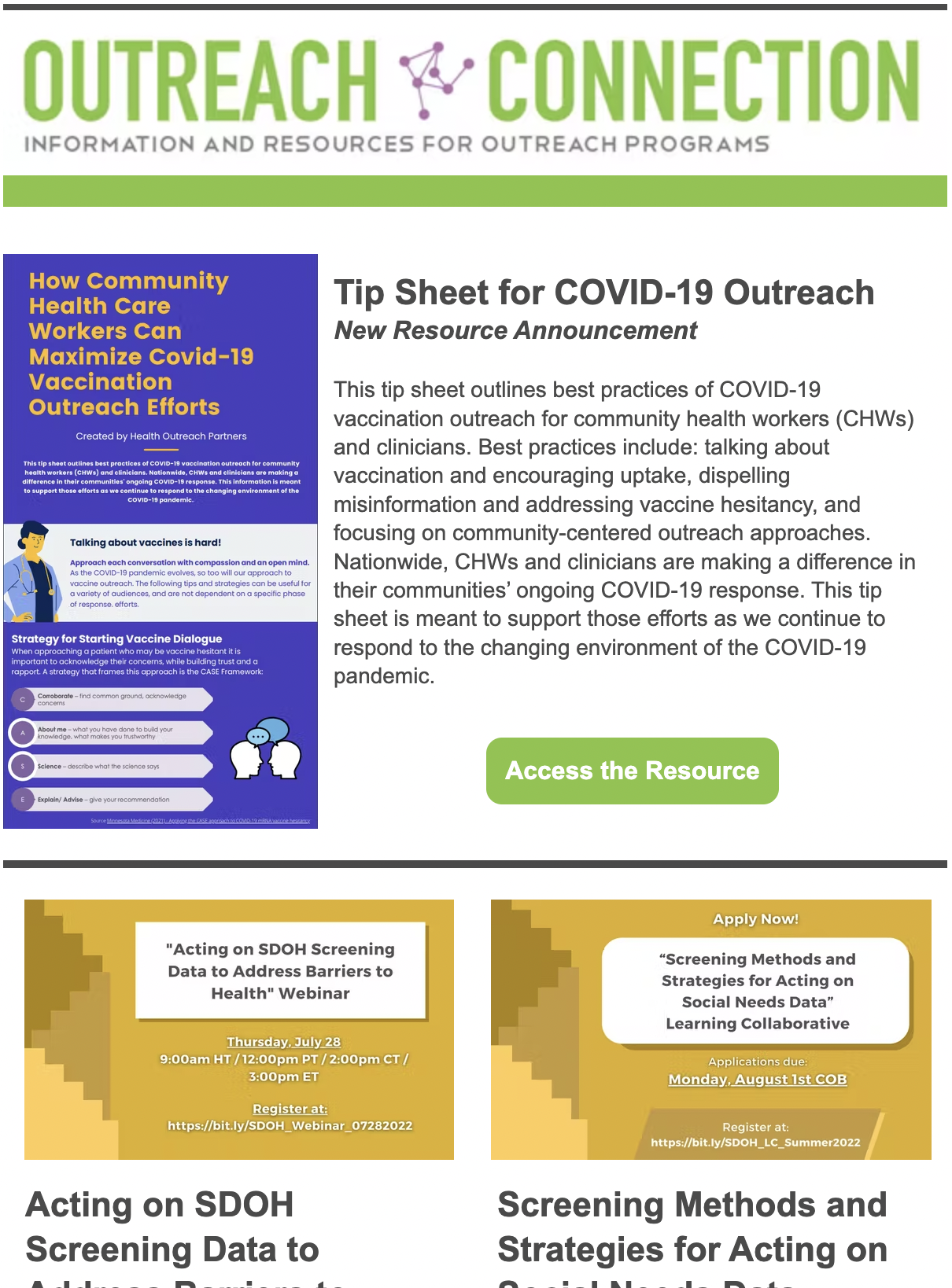 Outreach Connection - Health Outreach Partners