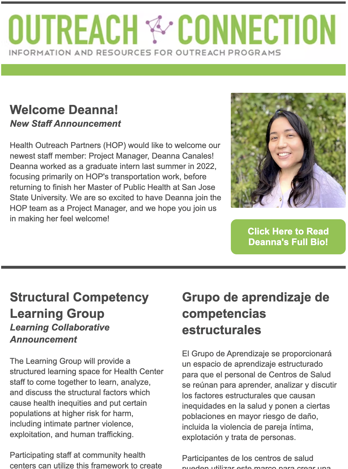 Outreach Connection - Health Outreach Partners