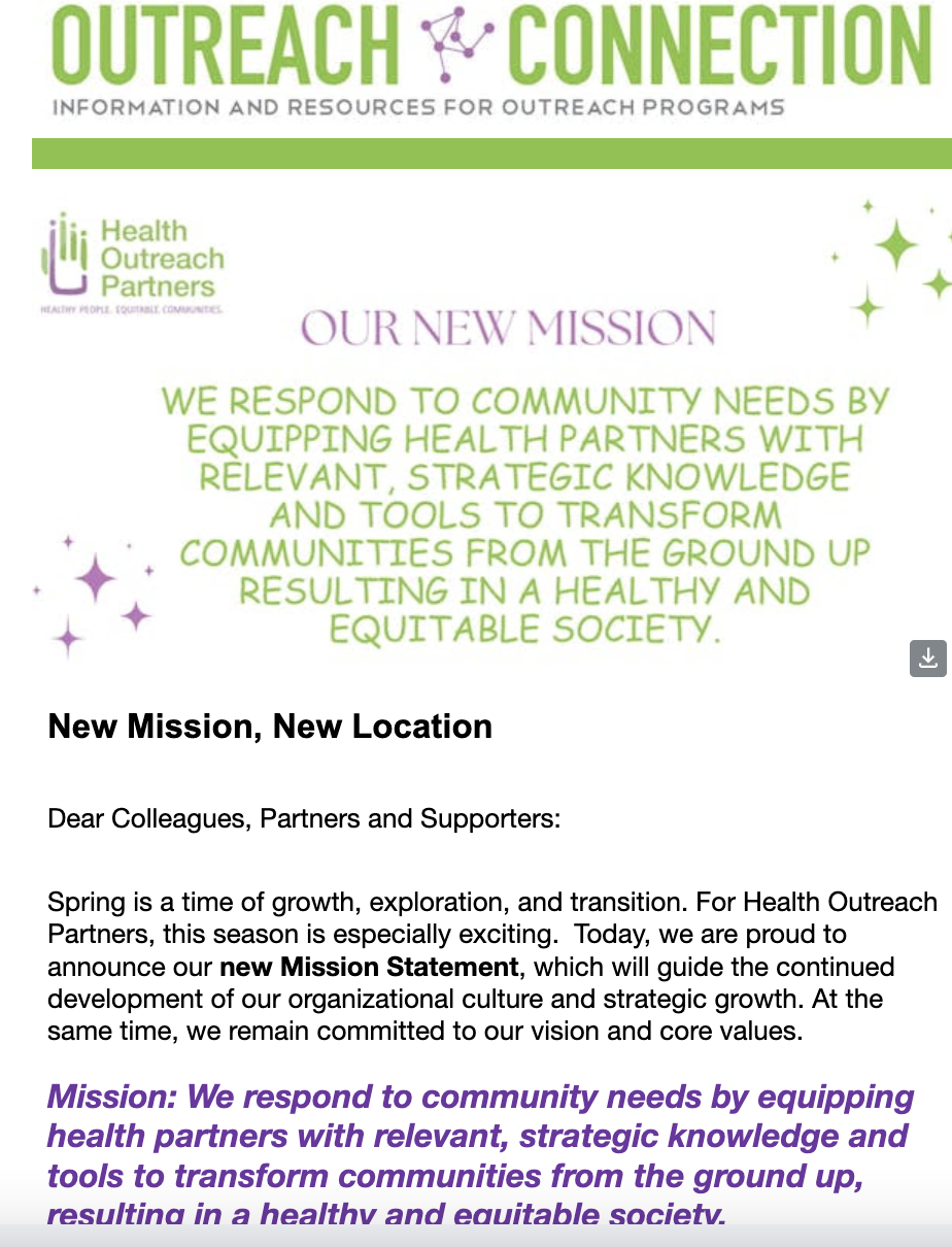 Outreach Connection - Health Outreach Partners